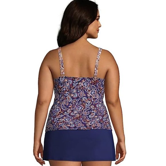 Lands' End | Swim | Nwt Lands End Womens Square Neck Underwire Tankini ...